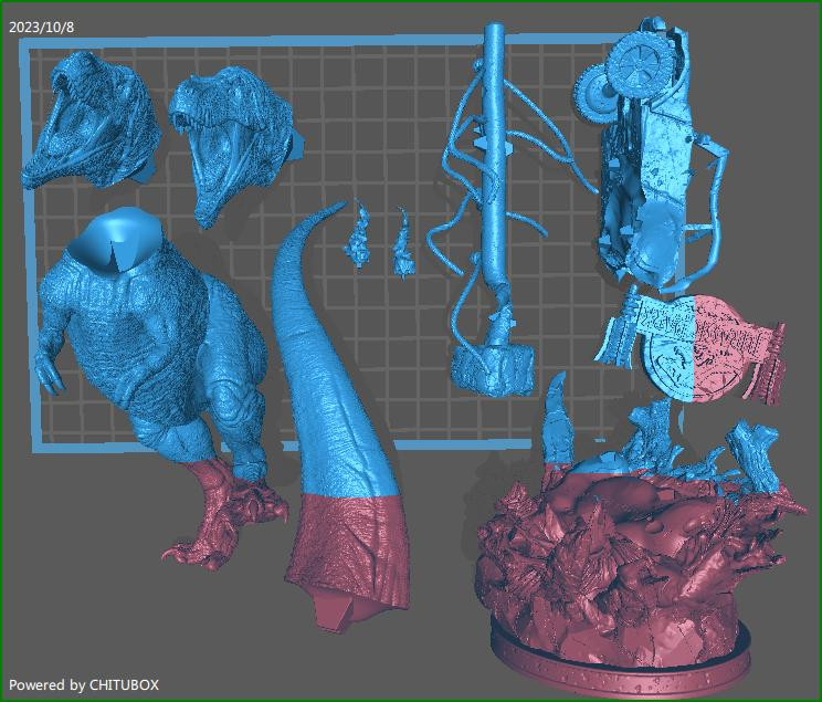 Jurassic Park T-Rex Statue - STL File 3D Print