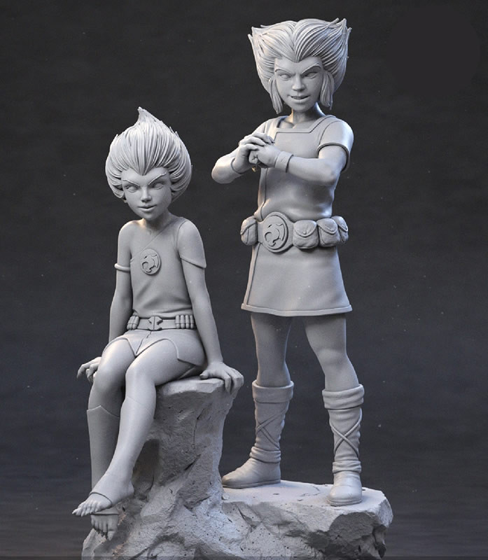 Wilykit And Wilykat Thundercats Statue Stl File 3d Print