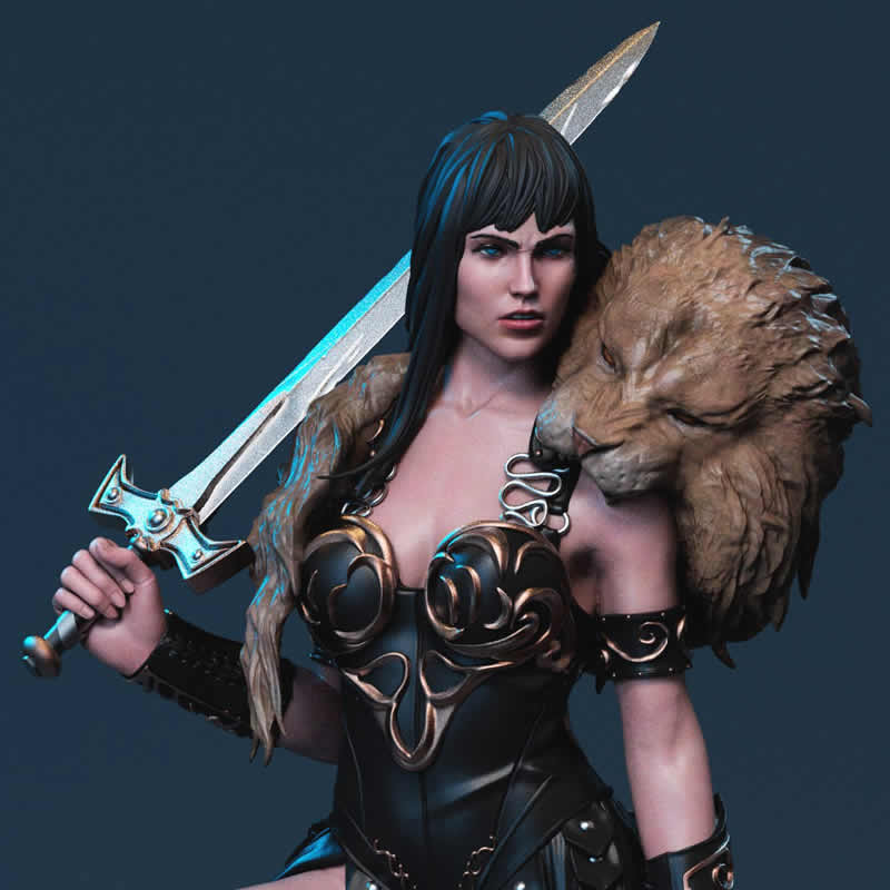 Xena Warrior Princess Statue Stl File 3d Print