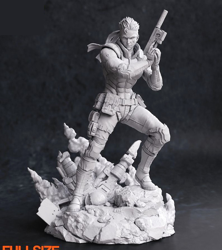 Solid Snake Metal Gear Statue - STL File 3D Print
