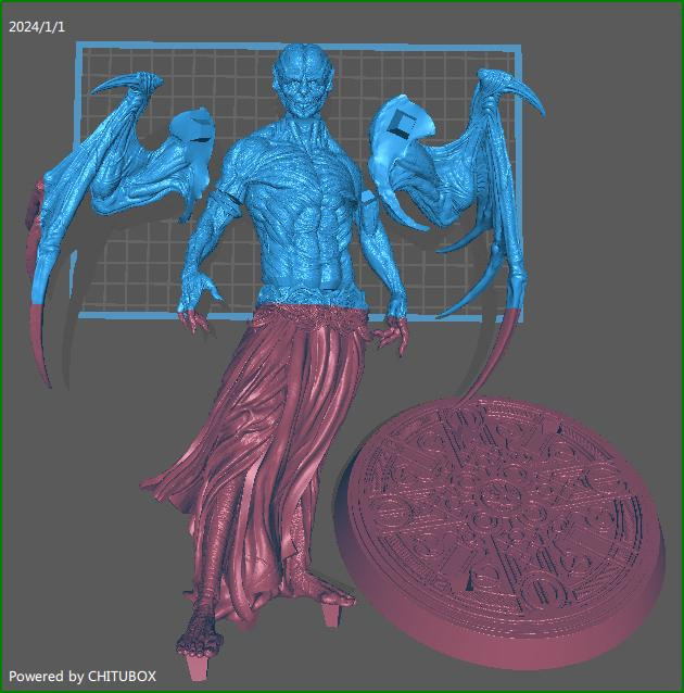 Vampire Statue - STL File 3D Print