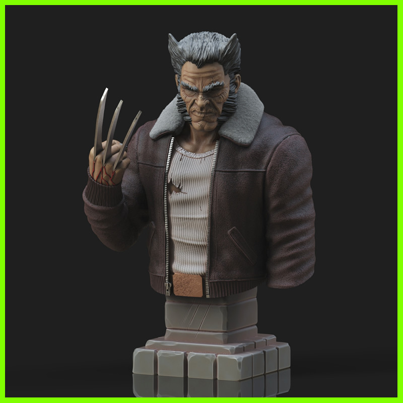 Logan Wolverine Bust - STL File 3D Print