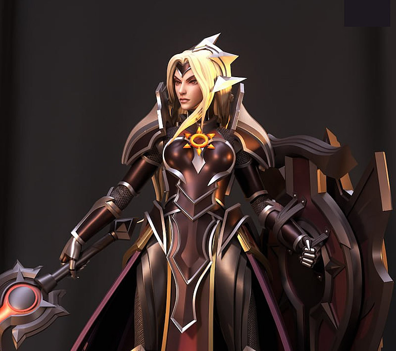 Leona League of Legends Statue - STL File 3D Print