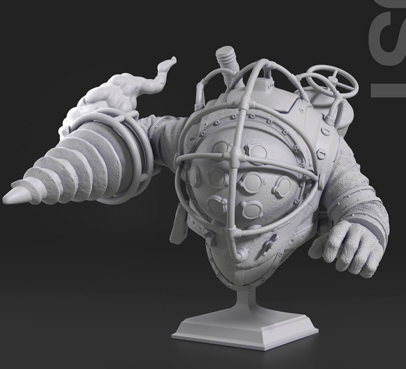 Big Daddy BioShock Statue - STL File 3D Print