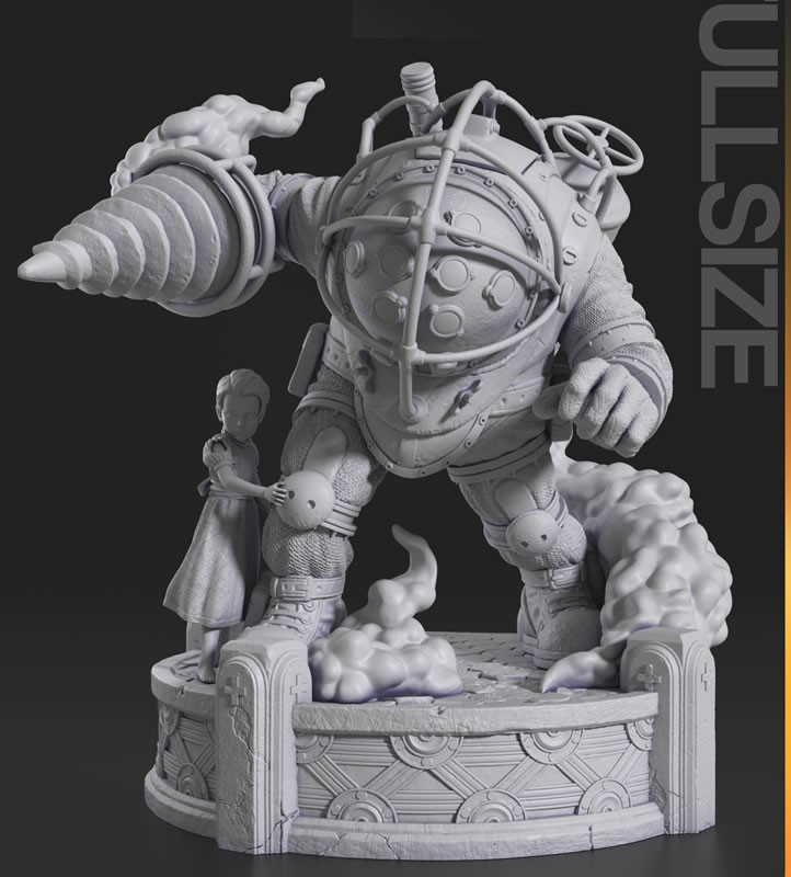 Big Daddy BioShock Statue - STL File 3D Print