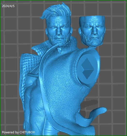 Gambit X-Men Statue - STL File 3D Print