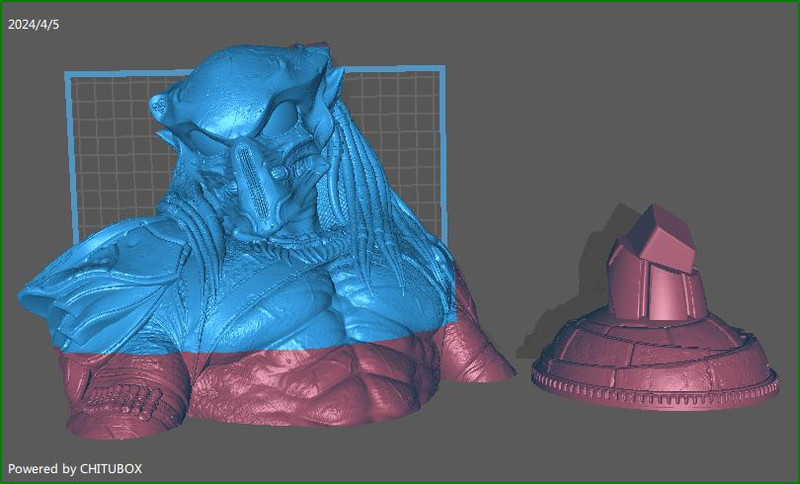 Predator Bust - STL File 3D Print
