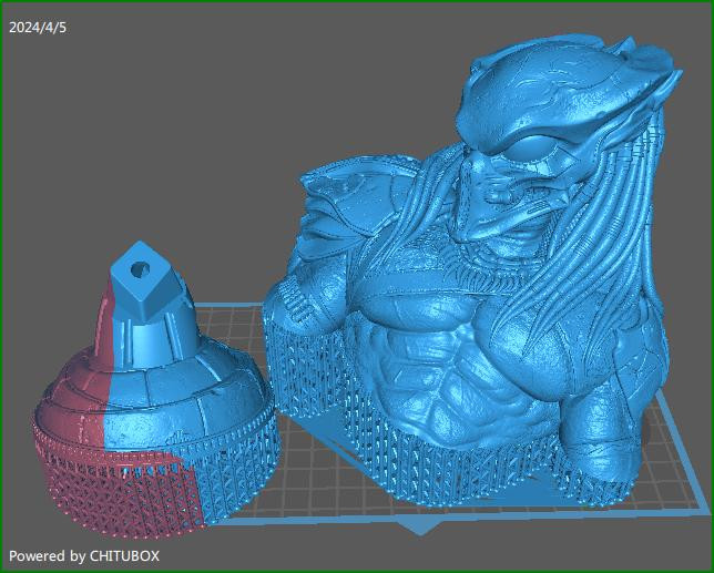 Predator Bust - STL File 3D Print