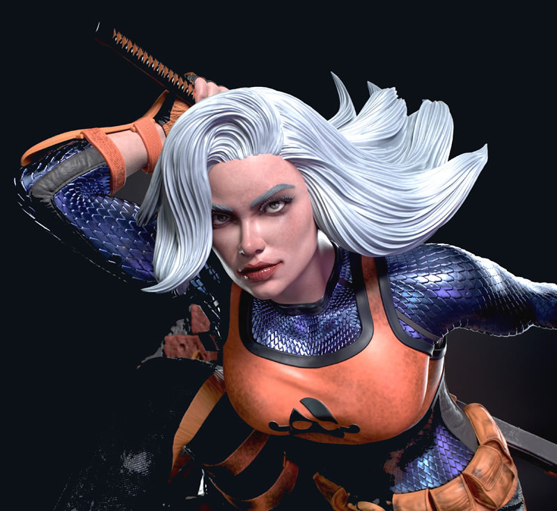 Rose Wilson DC Statue - STL File 3D Print