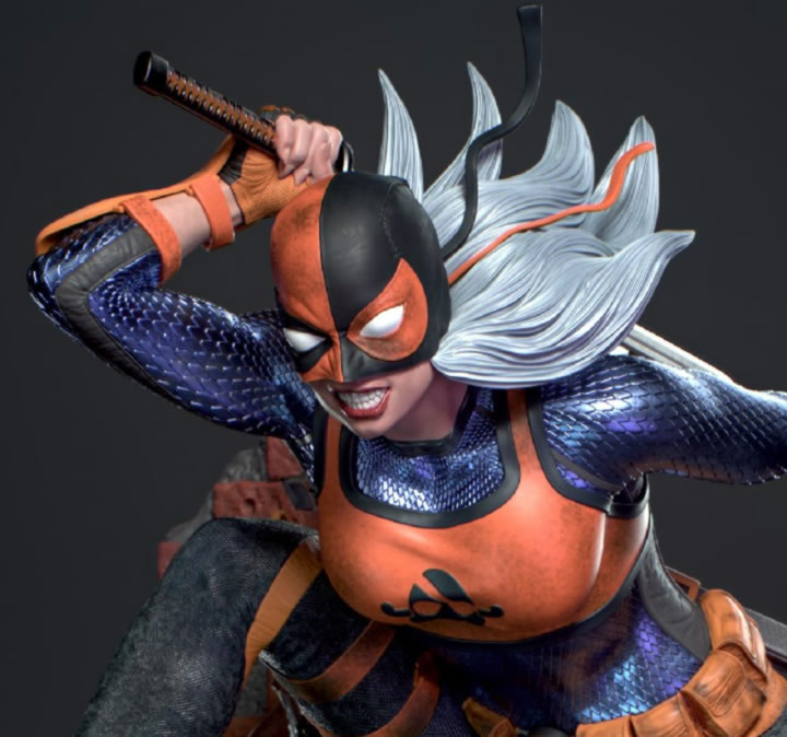 Rose Wilson DC Statue - STL File 3D Print