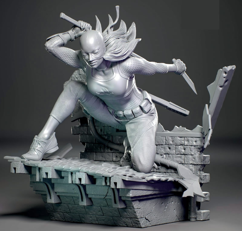 Rose Wilson DC Statue - STL File 3D Print