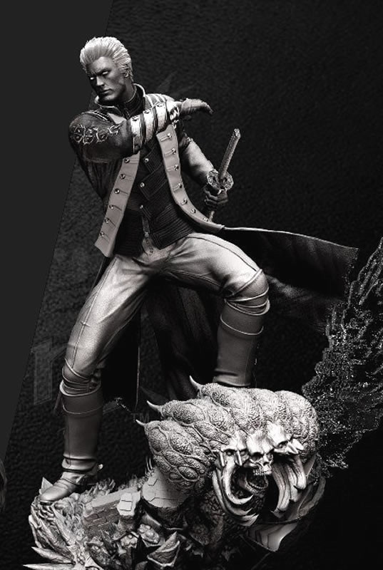 Vergil Devil May Cry Statue - STL File 3D Print