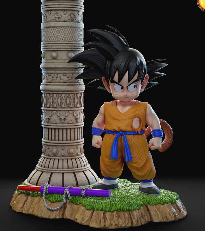 Goku Kid Dragon Ball Statue - STL File 3D Print