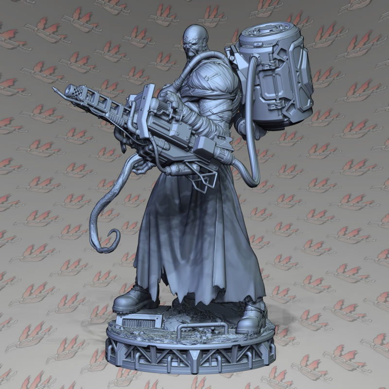 Nemesis Resident Evil Statue - STL File 3D Print