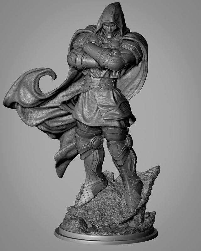 Dr Doom Victor von Doom Statue - STL File 3D Print