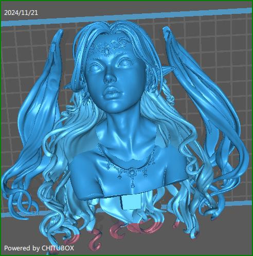 Elf Princess Statue - STL File 3D Print