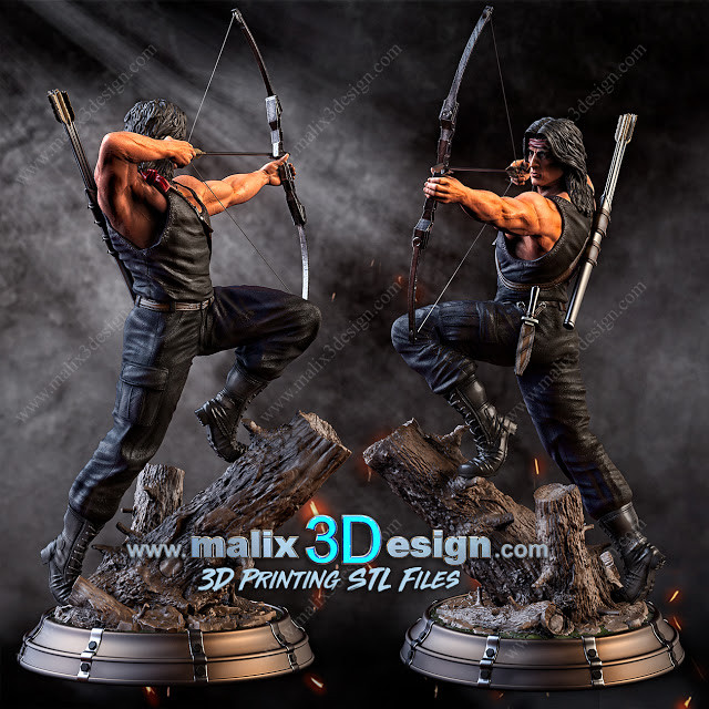 Rambo Sylvester Stallone - STL File for 3D Print