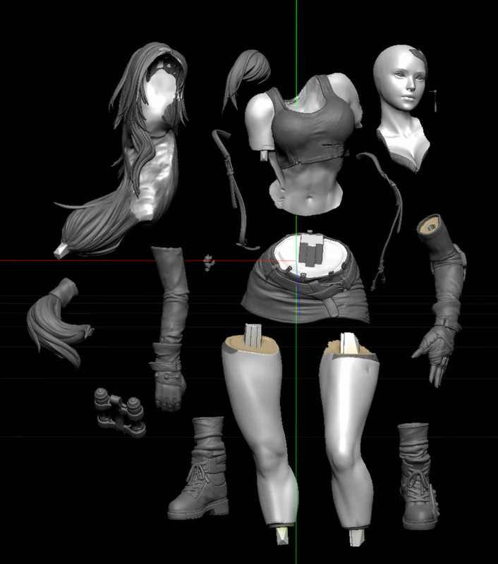 Tifa Lockhart Final Fantasy - STL File for 3D Print