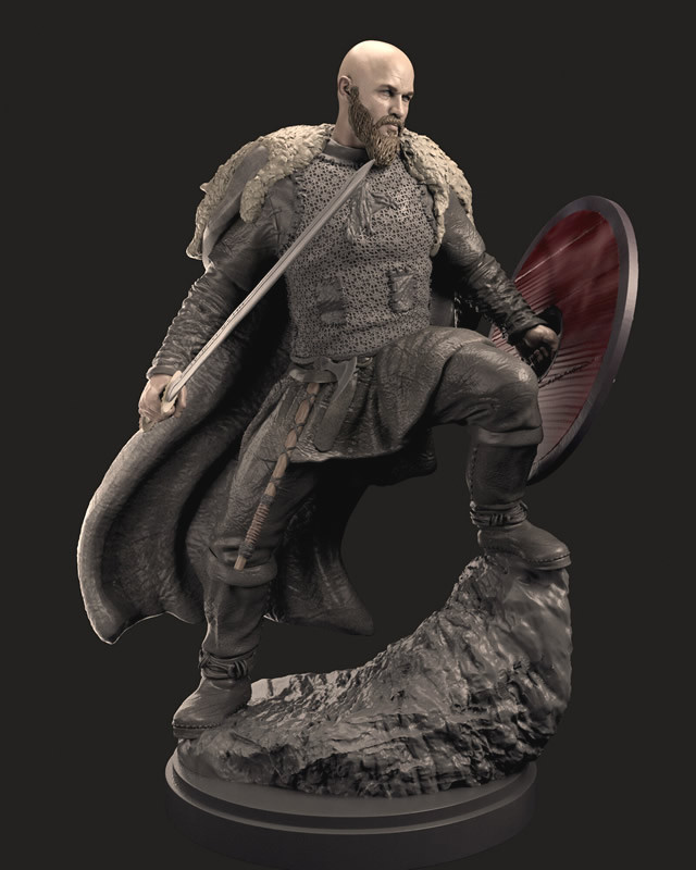 Ragnar Lothbrock Vikings Statue - STL File for 3D Print