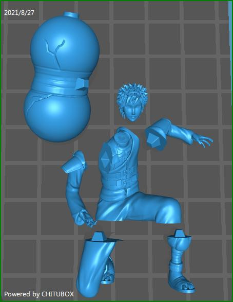 Gaara Naruto - STL File for 3D Print
