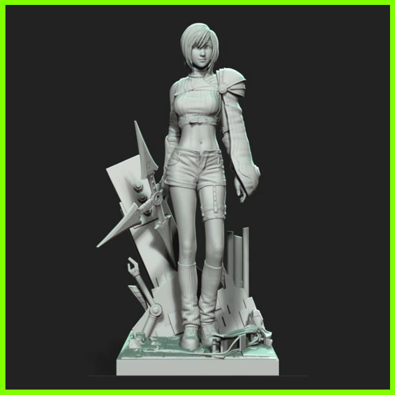 Yuffie Final Fantasy Statue - STL File for 3D Print