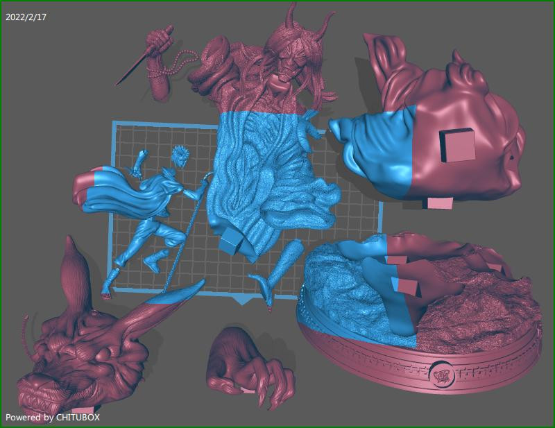 Naruto Minato vs Kyuubi Statue - STL File for 3D Print