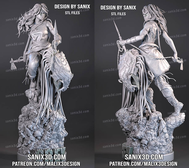 Prey Statue - STL File for 3D Print