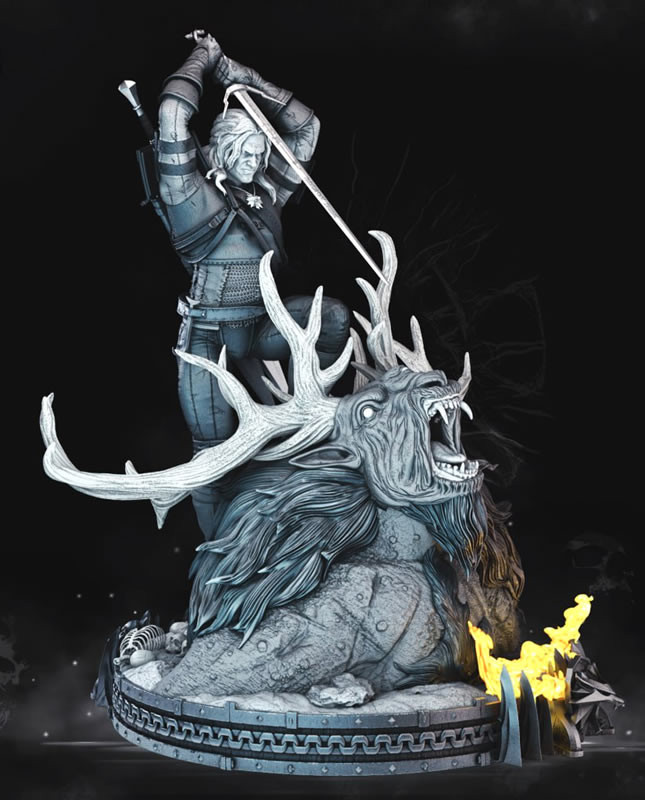 Geralt The Witcher - STL File 3D Print