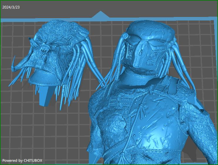 Elder Predator Statue - STL File 3D Print