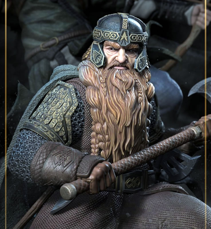 Gimli and Legolas Lord of the Rings Statue - STL File 3D Print