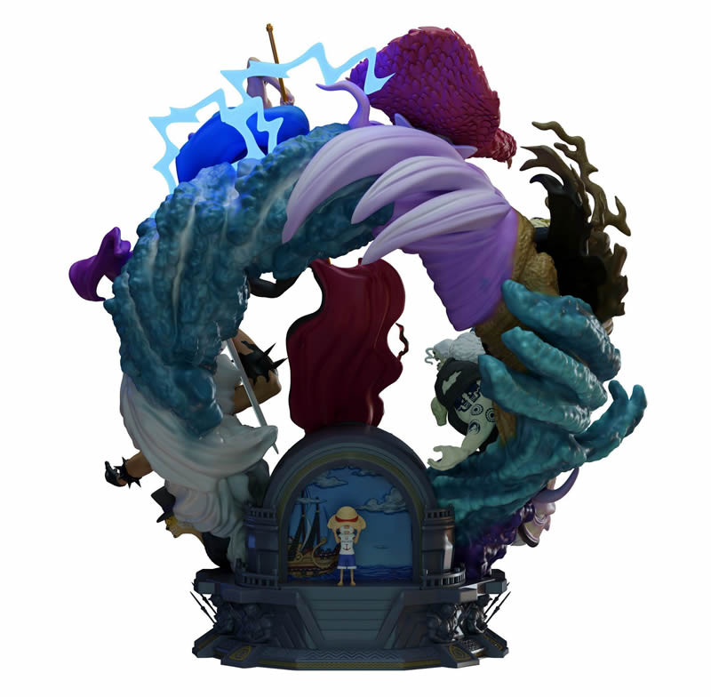 One Piece Luffy on Trone Diorama - STL File 3D Print