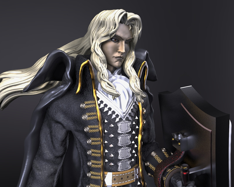 Alucard Castlevania Statue - STL File for 3D Print