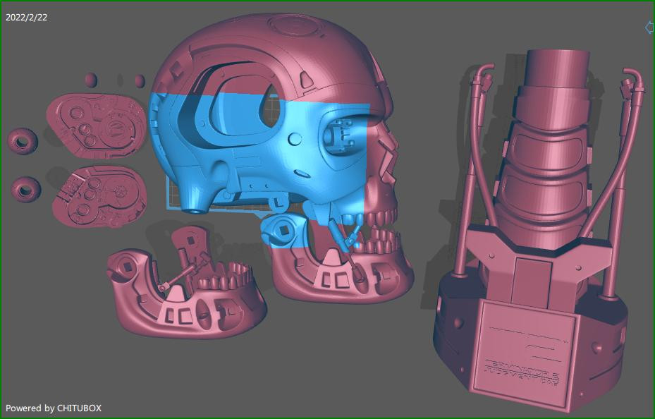 Terminator T-800 Endoskeleton Skull - STL File for 3D Print