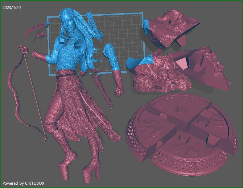 Tauriel The Hobbit + NSFW Statue - STL File 3D Print