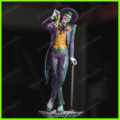 Joker Arkham Origins Statue - STL File 3D Print