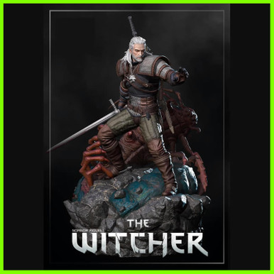 Geralt The Witcher Statue - STL File 3D Print