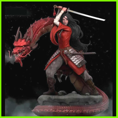 Mulan Statue - STL File 3D Print