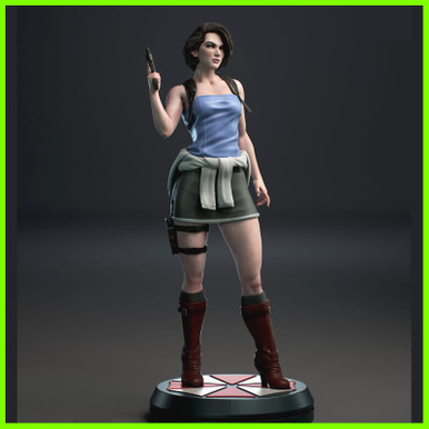 Jill Valentine Resident Evil Statue - STL File 3D Print