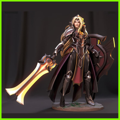 Leona League of Legends Statue - STL File 3D Print