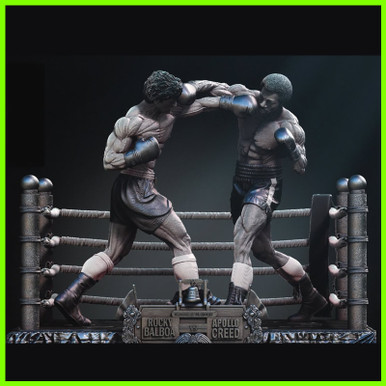 Rocky vs Apollo Diorama - STL File 3D Print