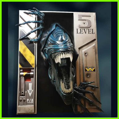 Queen Alien Xenomorph Wall Sculpture - STL File for 3D Print