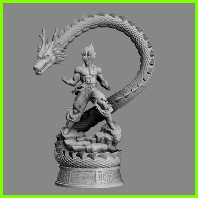 Goku Shenron Dragon Ball Z - STL File for 3D Print
