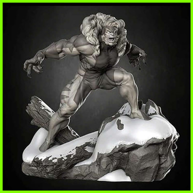 Sabretooth Statue - STL File 3D Print