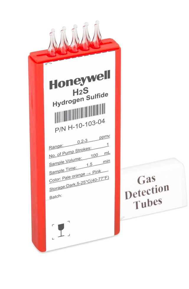 Hydrogen sulfide (H2S) 0.1 - 2% - Honeywell Gas Detection Tubes - Gas ...