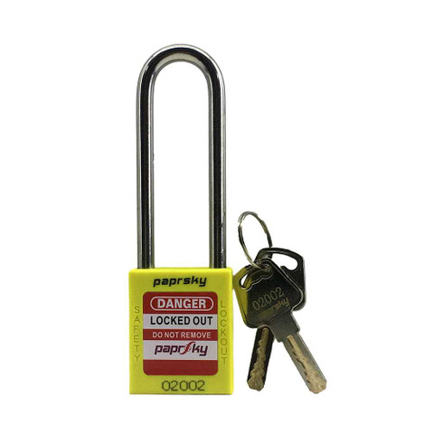 Lockout Padlock Yellow Locks PS-LOTO-PPR-76
