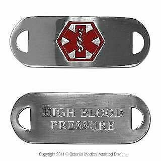 Buy High Blood Pressure Medical Alert Tag - Mastectomyshop.com