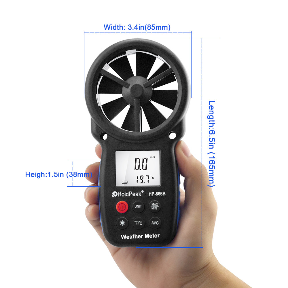 Holdpeak 866B Anemometer,Wind Speed Meter