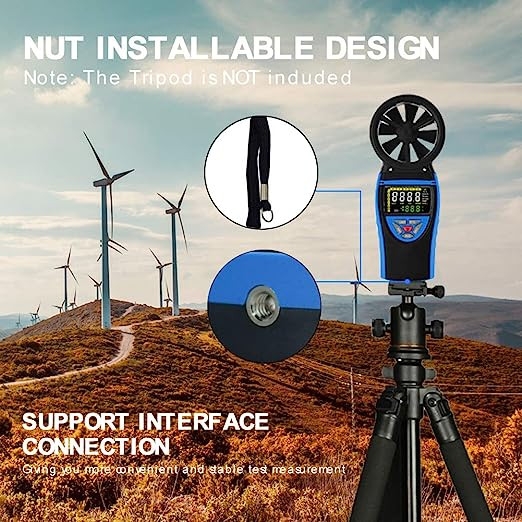 HoldPeak NEW Digital Vane Anemometer with Color Screen