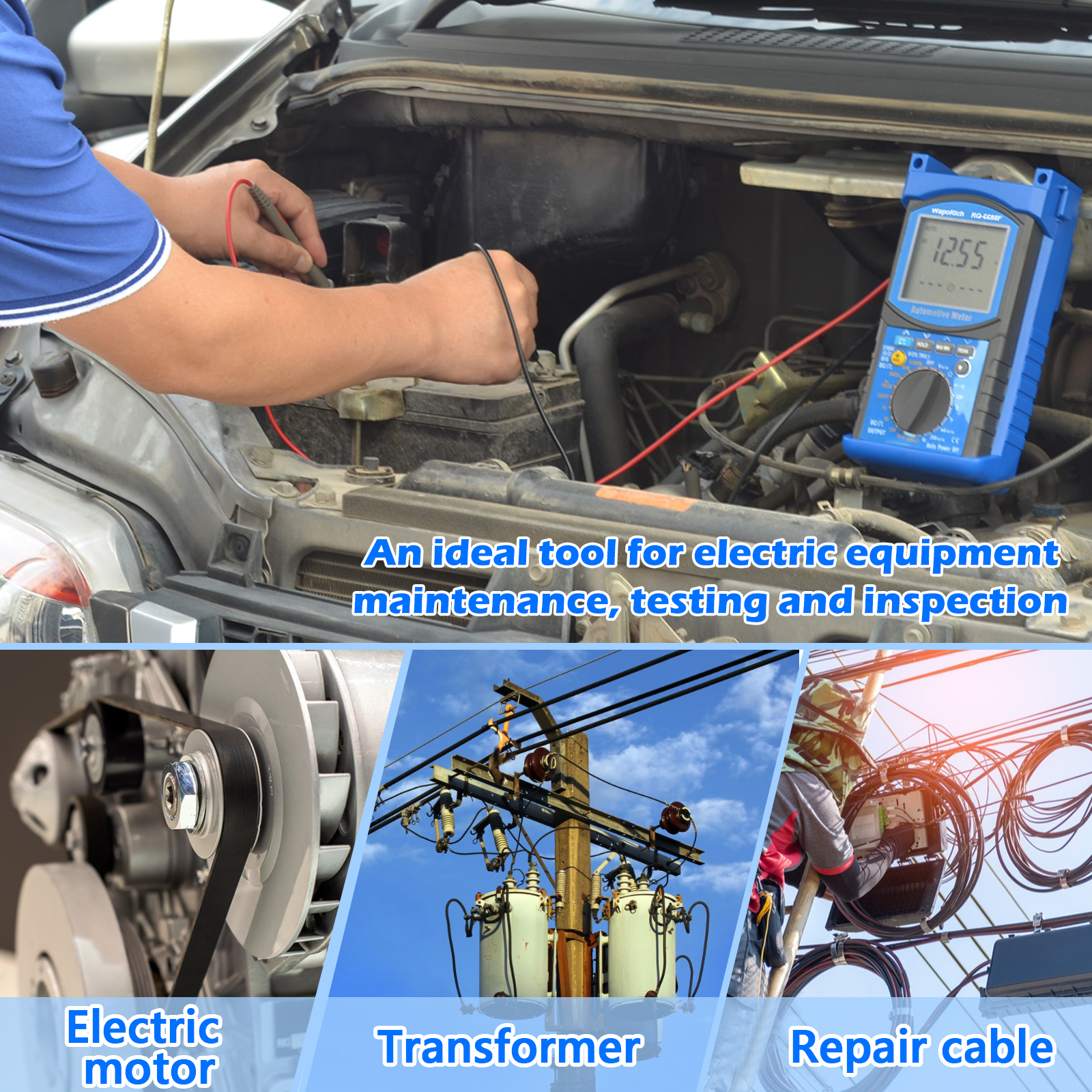 HoldPeak HP-6688F Digital Insulation Resistance Tester, Voltage Tester ...