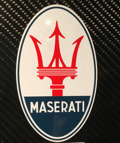Maserati Sticker Oval Emblem - von Braun Webbshop